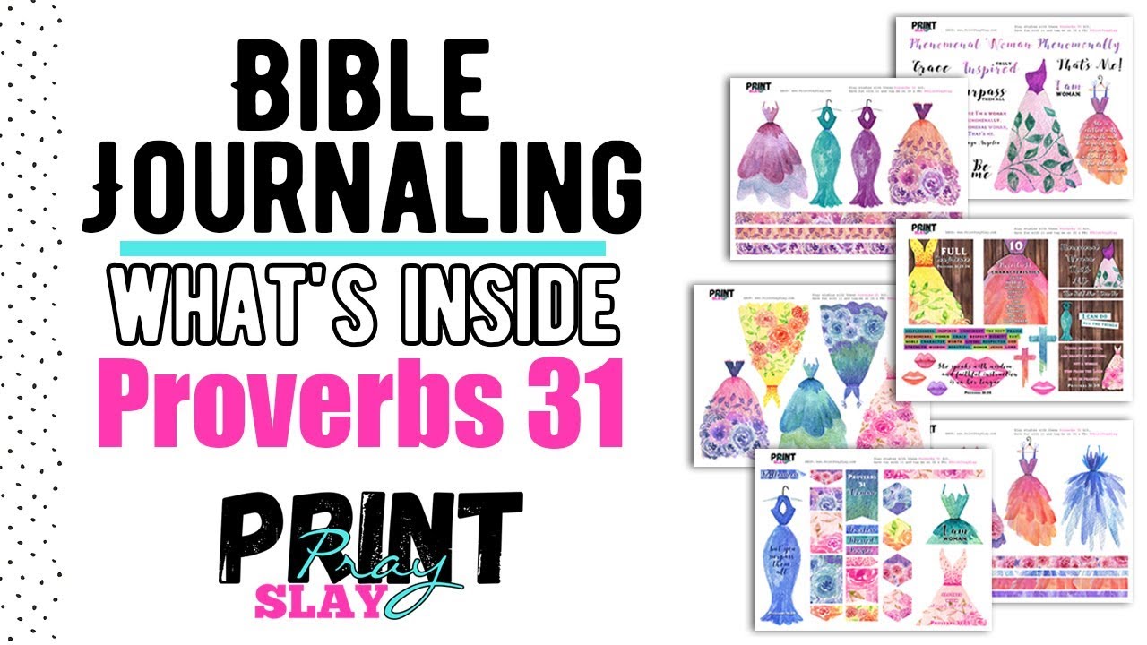 Print Pray Slay Bible Journaling Kit Proverbs 31