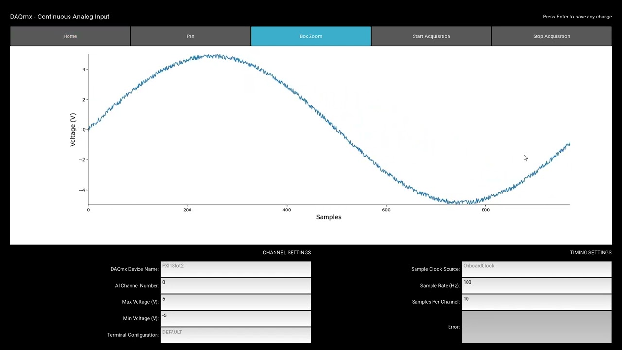 NI-DAQmx with Python (Kivy UI) Example