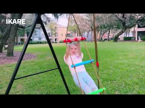 IKARE Metal Swing Frame with 2 Belt Swing Seats