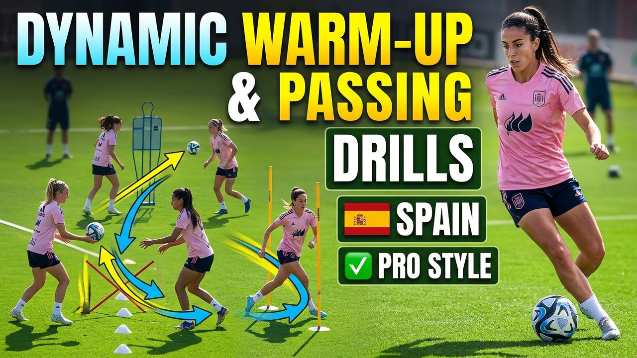 🔰⚽Dynamic Warm Up Drills with the Ball + Passing Drills  Spain