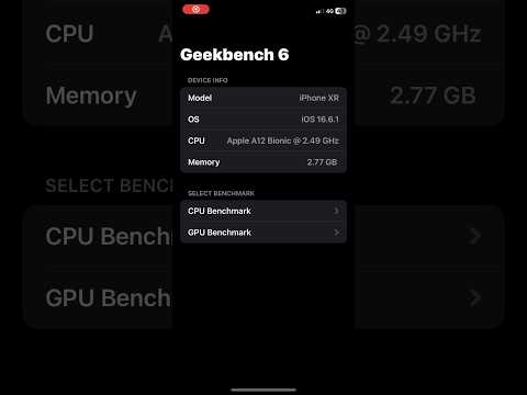 iPhone Xr geekbench6 ios 16.6.1 benchmarks. #iphonexr #benchmark #geekbench #ios