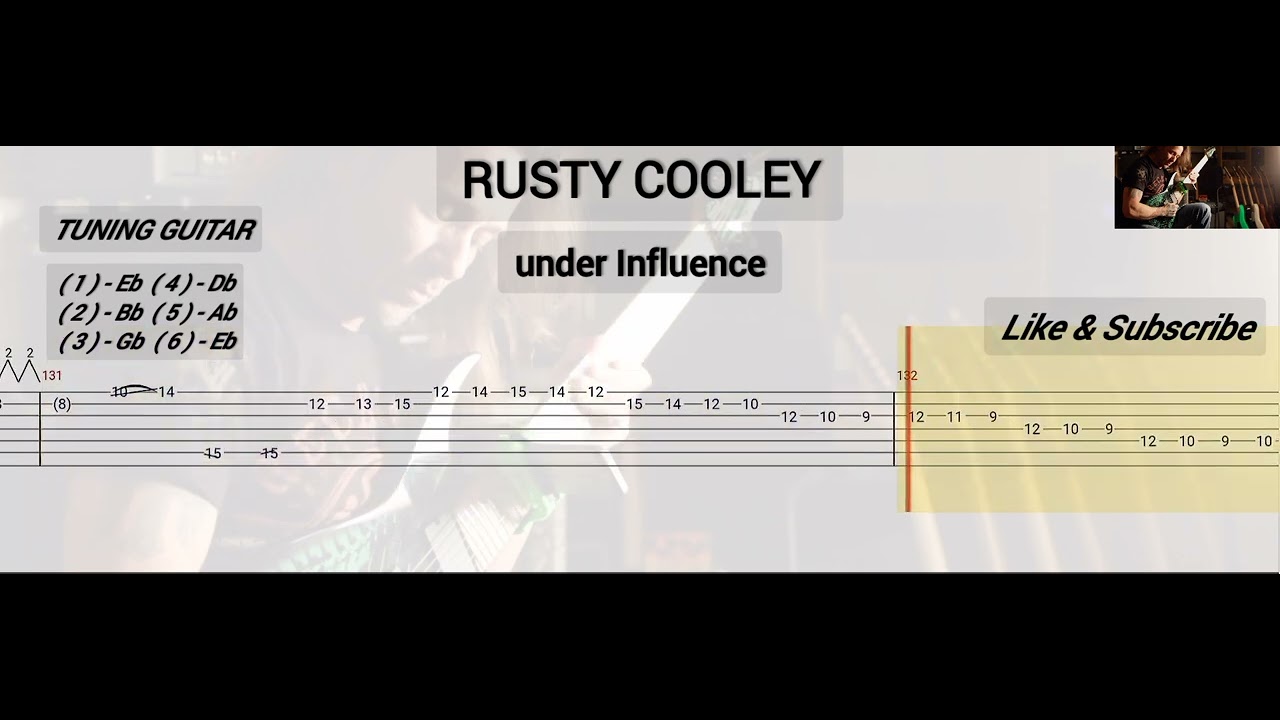 Tab Guitar - Rusty Cooley - Under Influence