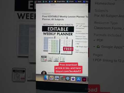 Free editable weekly planner templates for teachers #shorts #teach #teaching #teacher #education
