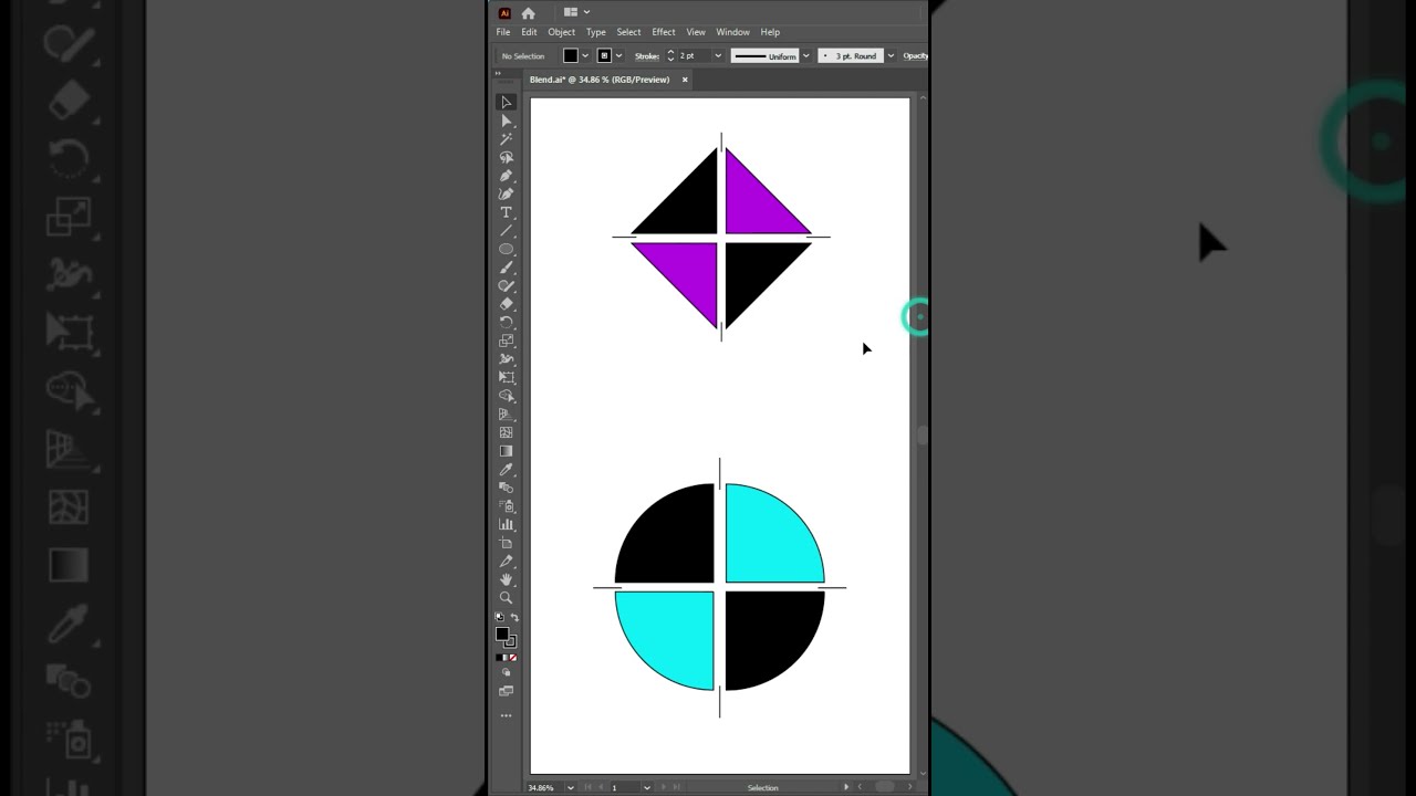 How to Split Shapes in Adobe Illustrator Tutorial #Shorts
