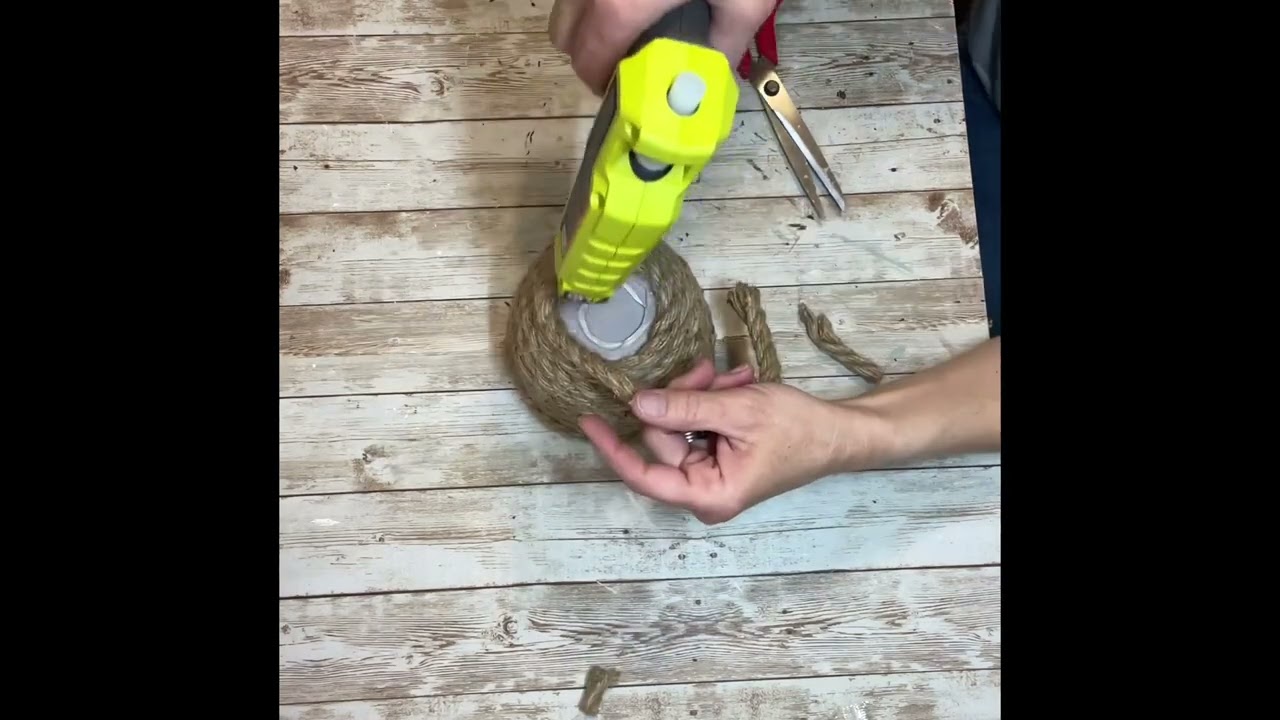 Spring Crafts| DIY Dollar Tree Bee Hive | Bee Skep | Bee Hive | Twine Bee Hive