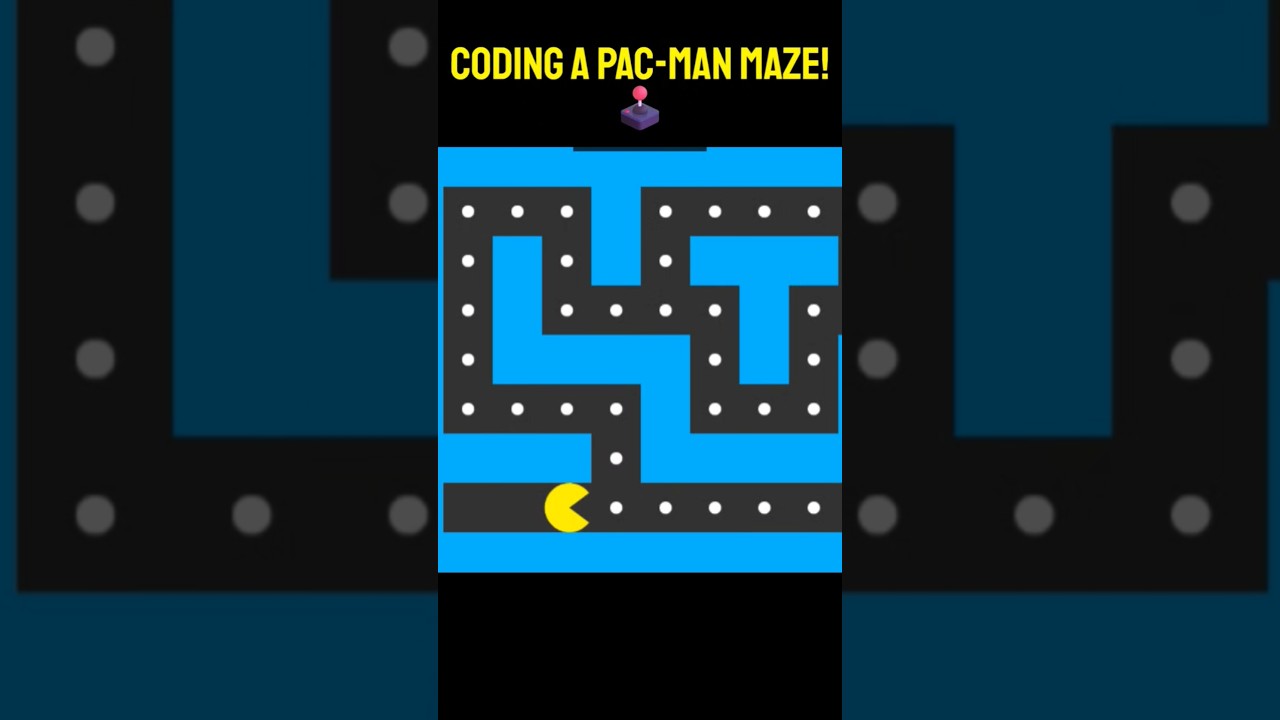 I coded PAC-MAN from scratch 🎮 | Retro game animation in JavaScript (p5.js) #coding