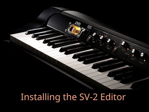 Korg SV2 - SV Editor Software Install