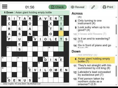 Can this #crypticcrossword be solved in 5 minutes?
