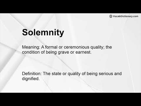 Solemnity Meaning