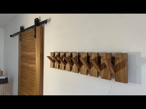 How to make a wooden coat rack 🪵