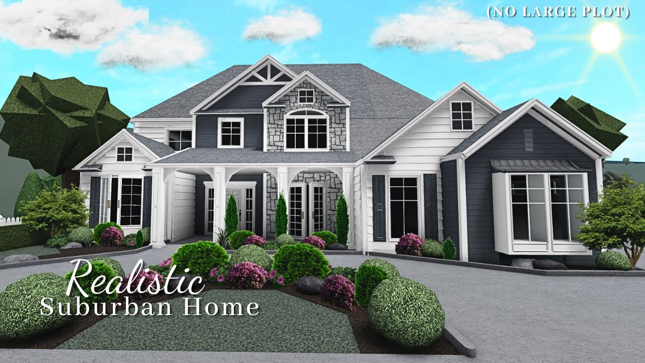Bloxburg: Realistic Suburban Home (part-1) | (NO LARGE PLOT) | House Build| Roblox