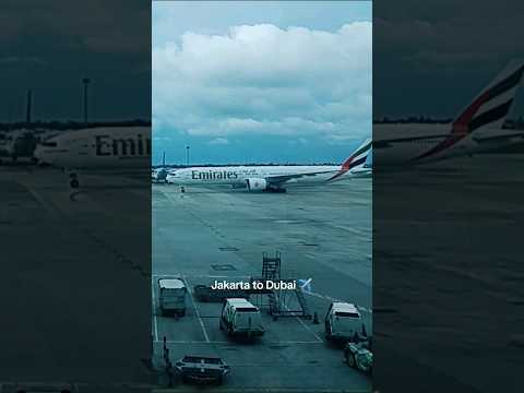 From Jakarta to Dubai | Emirates Flight Best Economy Class #Shorts #travel #UAE #trip #holiday