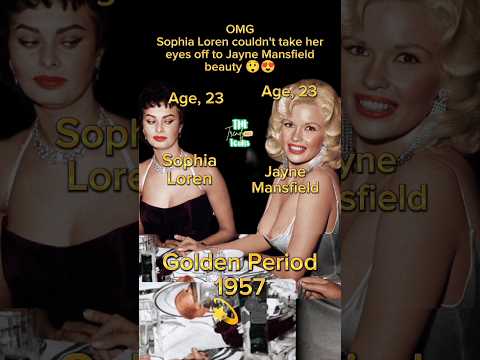 Sophia Loren was completely blown away by Jayne Mansfield's beauty 😍🌟 #sophialoren #jaynemansfield