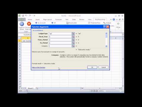 EasyReporting for JDE Account Balance Demo