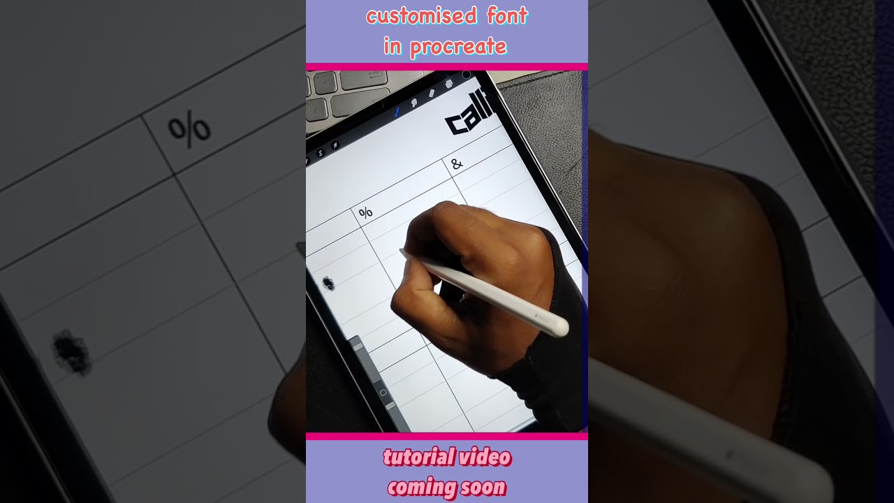 How customise your own font style for procreate(Full tutorial video coming soon)