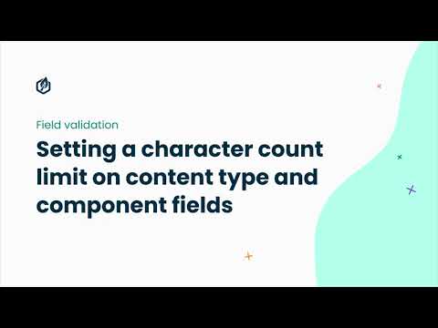 Modelling content | Set a character count on a field
