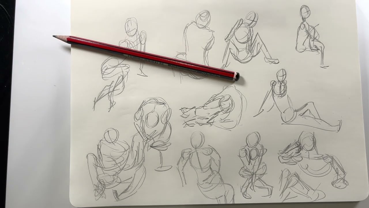 Figure gesture drawing at speed 30 sec -  F09 Ep 95