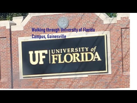 Walking inside University of Florida Campus, Gainesville