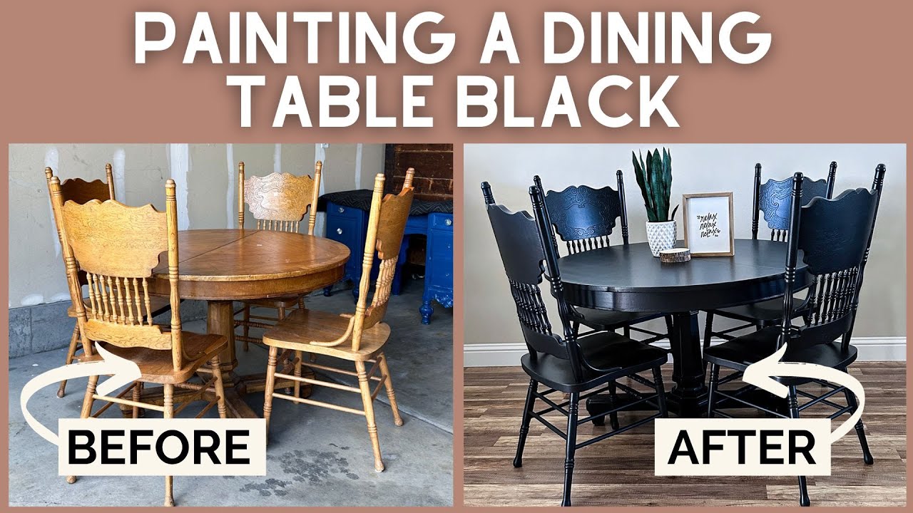Painting a Dining Table Black