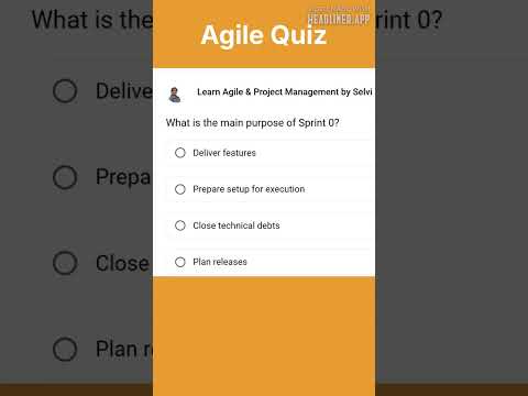 What is the main purpose of Sprint 0? | Scrum | Agile | Preparation | Scrum Master Interview
