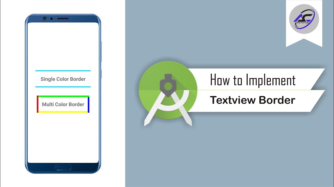 How to Implement Textview Border in Android Studio | TextviewBorder | Android Coding
