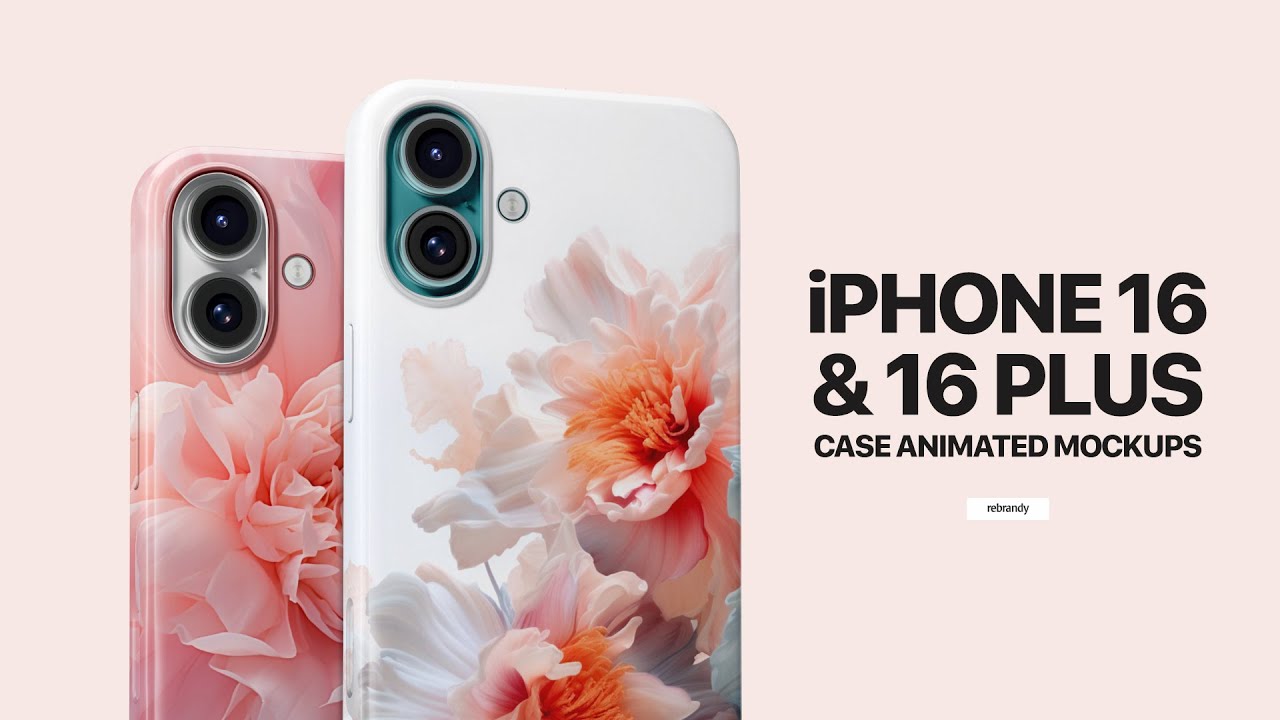 iPhone 16 & 16 Plus Case Animated Mockups Presentation
