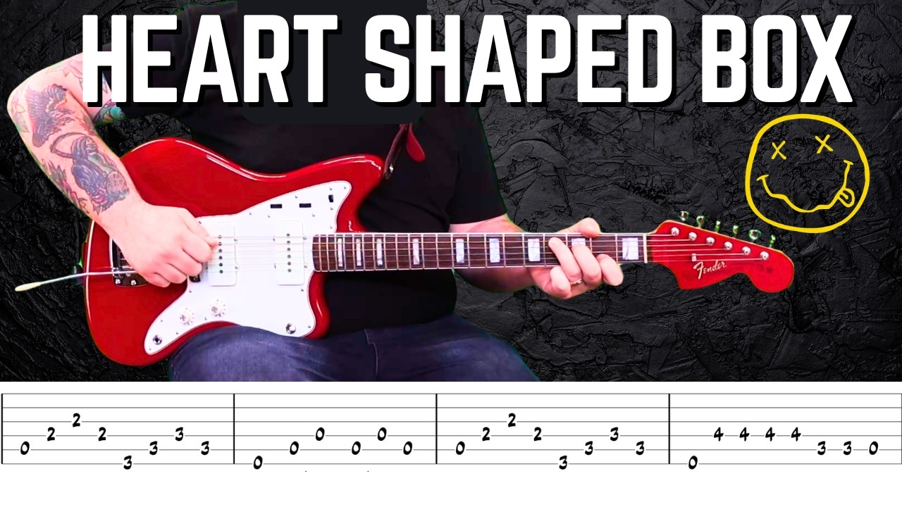 Heart Shaped Box Guitar Tutorial | Nirvana Guitar Lesson | Free Downloadable TABS!