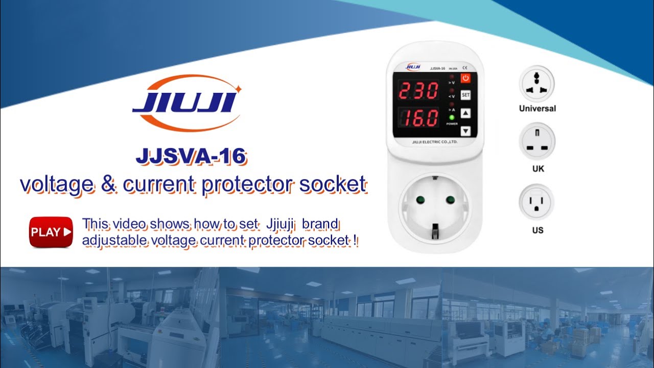 JJSVA-16 THIS IS HOW TO SET ADJUSTABLE VOLTAGE CURRENT PROTECTOR SOCKET relay