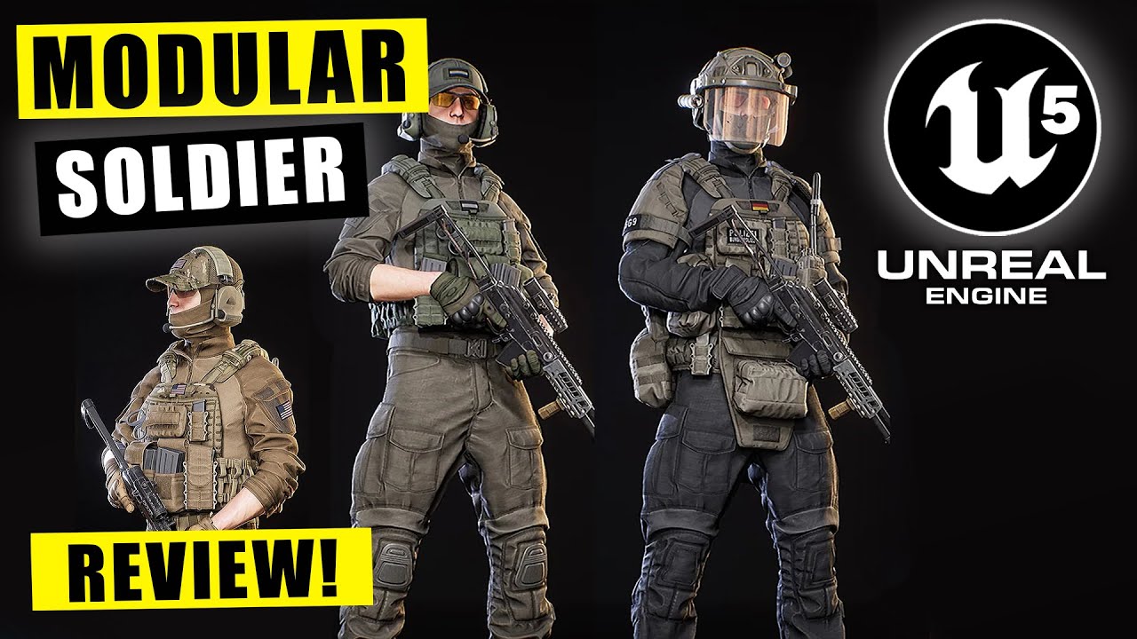 Unreal Engine 5 - Modular Soldier Pack (MARKETPLACE REVIEW)