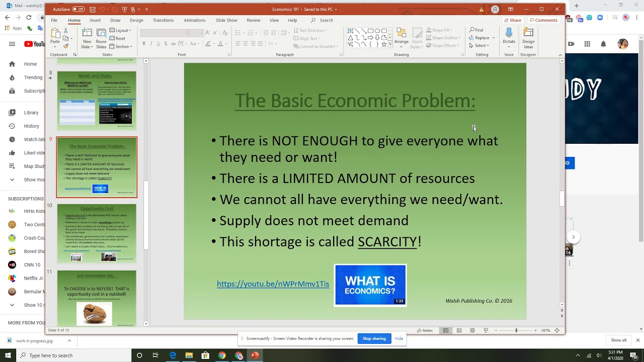 Economics 101 Power Point Presentation