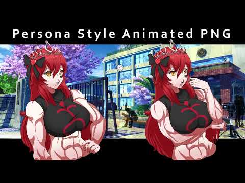 Persona Style Animated PNG Aya Leona Showcase