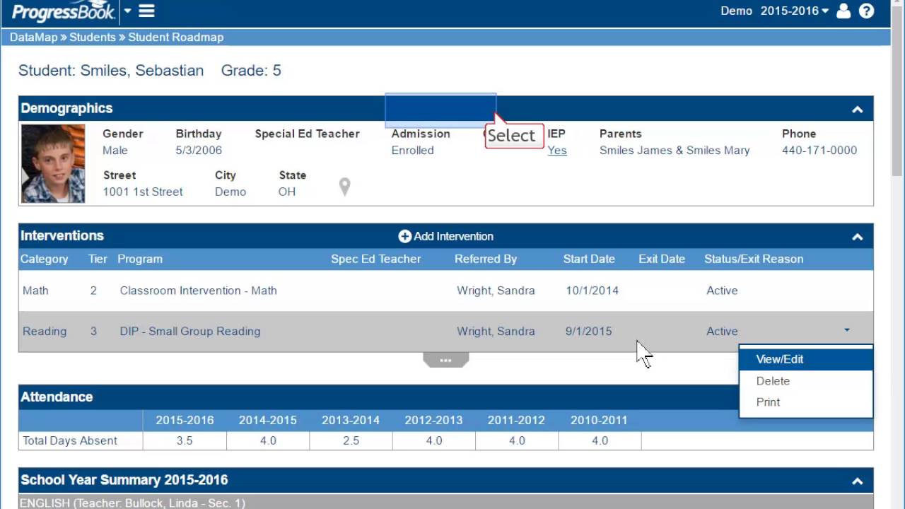 ProgressBook DataMap 2016 Release