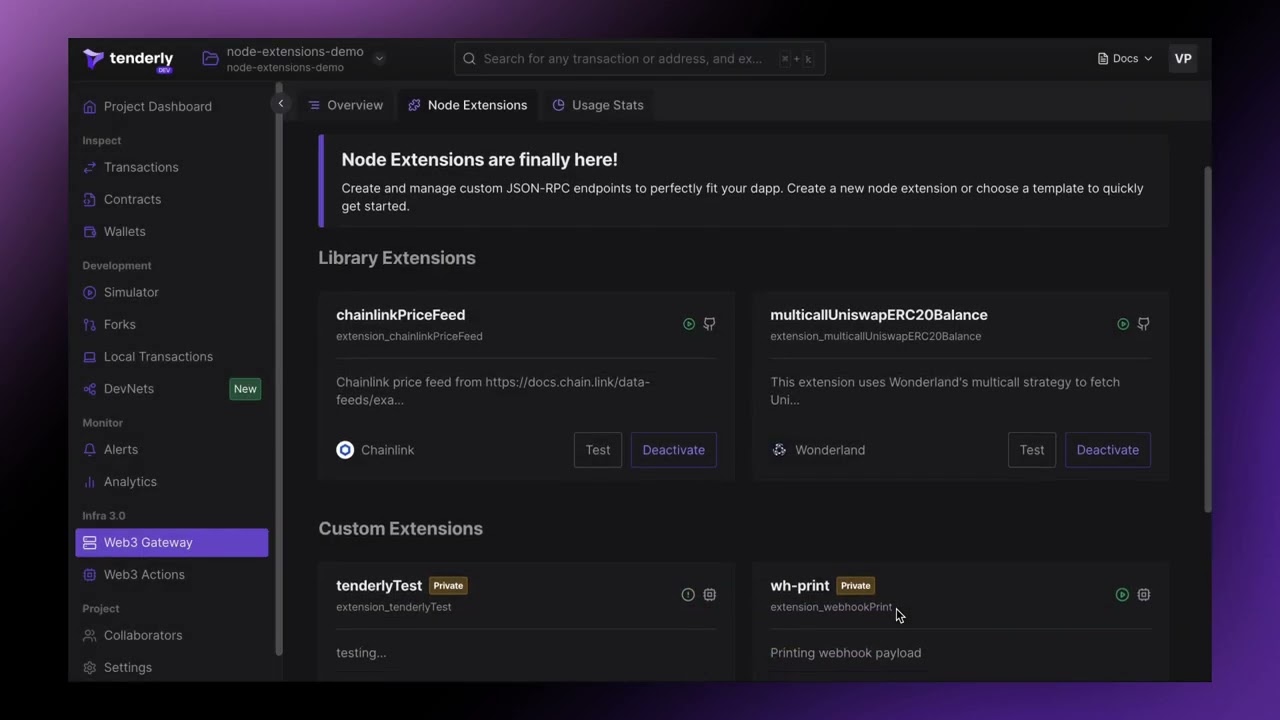 GitHub - Tenderly/node-extensions-library: Create custom JSON-RPC ... GitHub - Tenderly/node-extensions-library: Create custom JSON-RPC ...