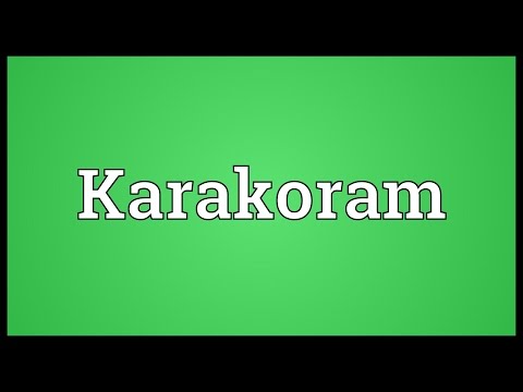 Karakoram Meaning