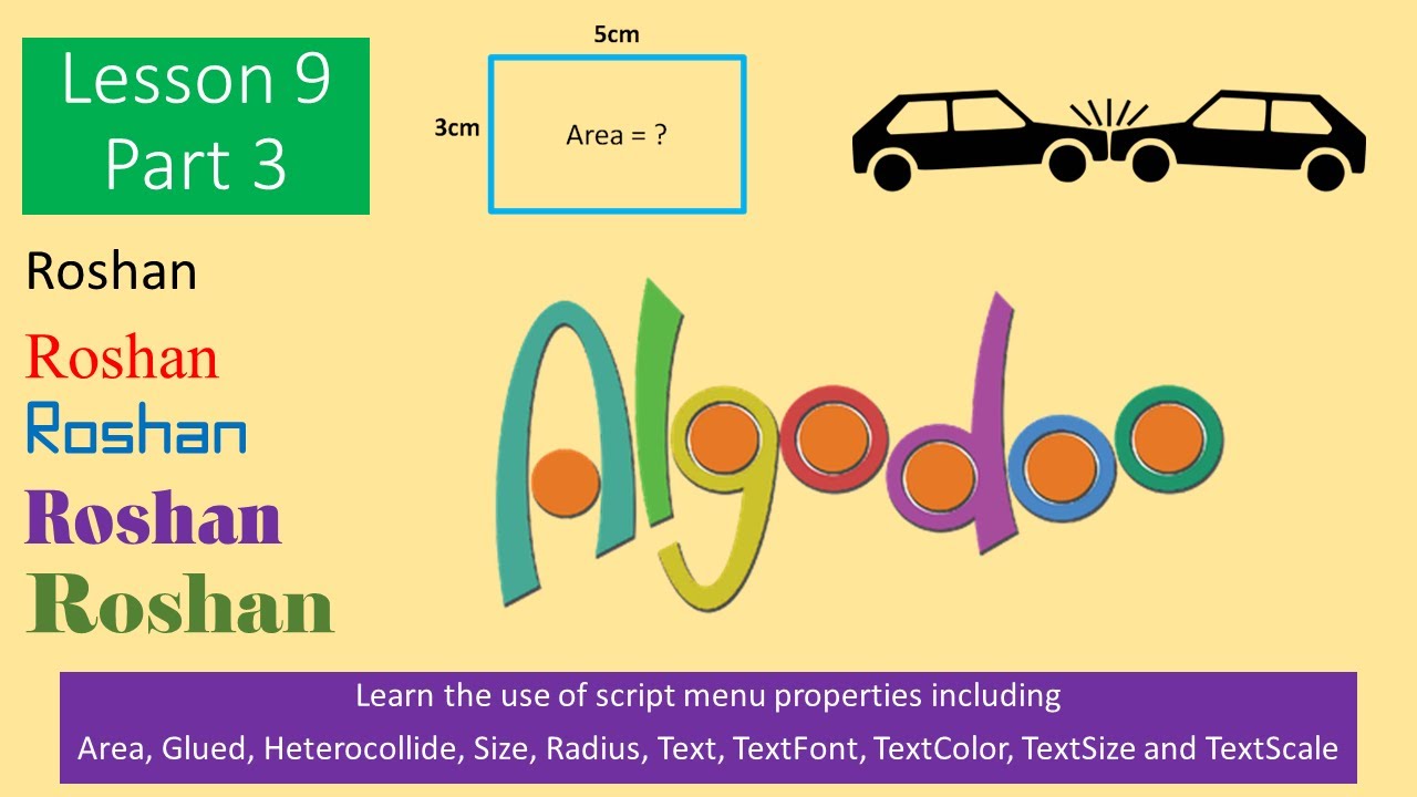 Step by Step Script Menu Tutorial | Algodoo || Lesson 9 | Part Three