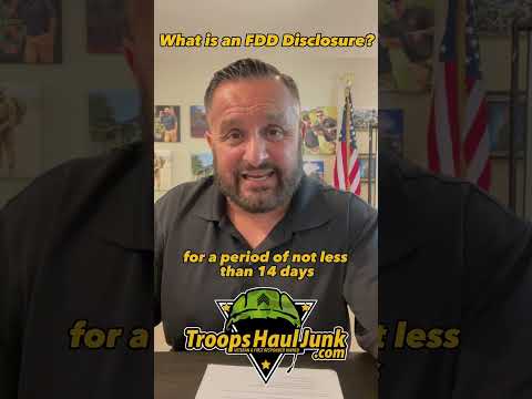 Franchise Business Education 101: What is an FDD Disclosure? TroopsHaulJunk.com