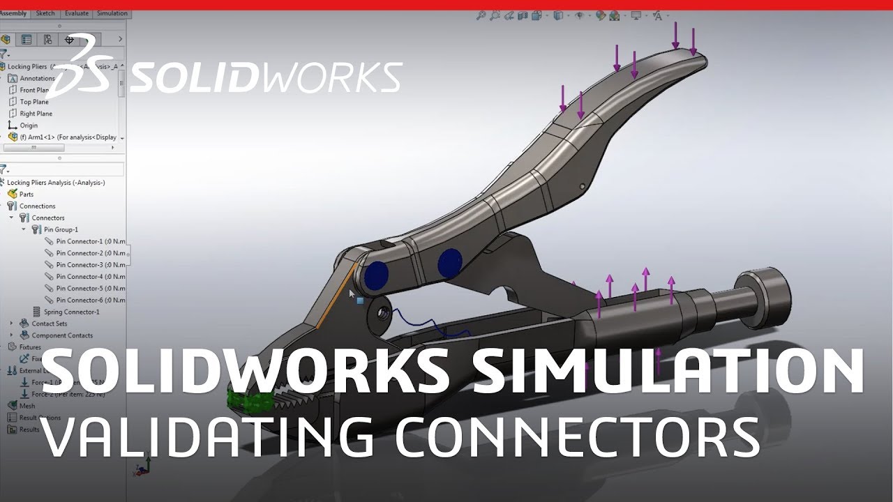 Validating Connectors - SOLIDWORKS Simulation