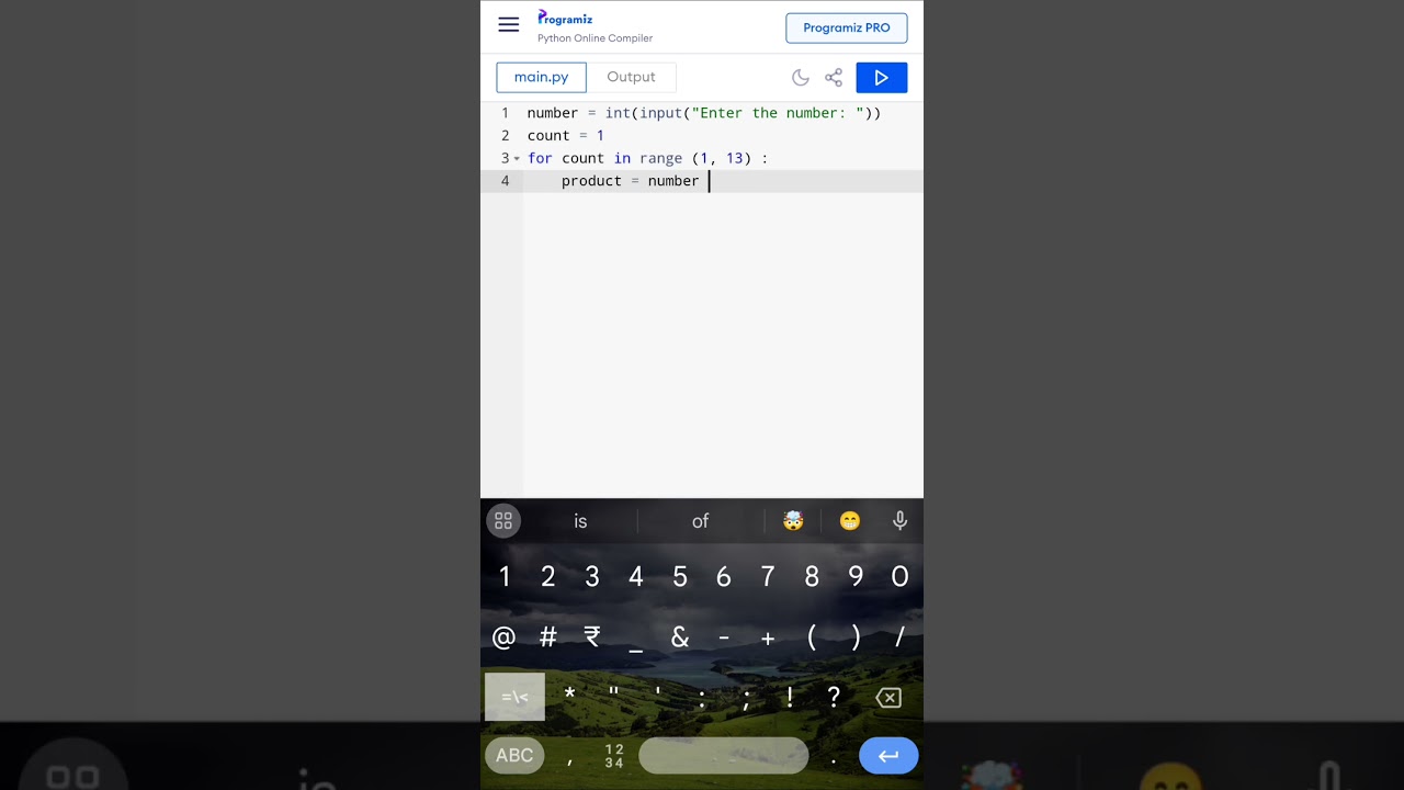 Printing Math tables using for loop in Python Programming #coding #education #pythonprogramming