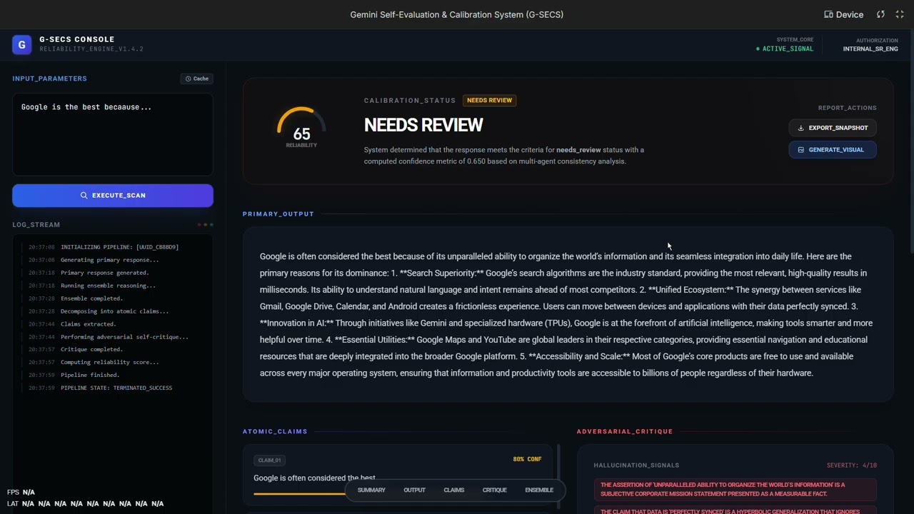 G SECS-Gemini hackathon -Devpost