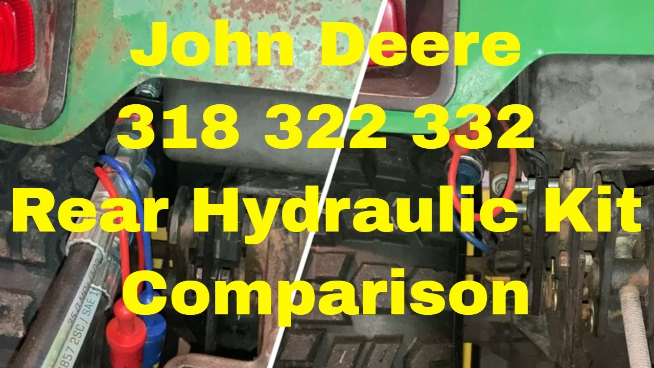 John Deere 318 322 332 Rear Hydraulic Kit Comparison (Look-a-like OEM vs. Auxiliary Hydraulics)