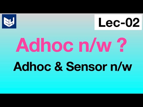 What is ad hoc network | Adhoc & Sensor Networks | Lec-02 | Bhanu Priya