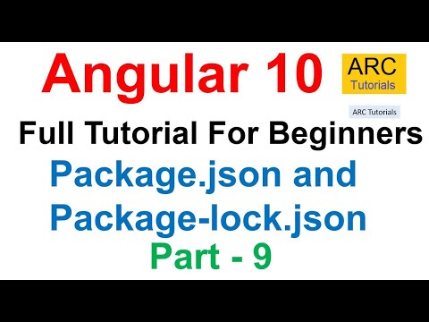 Learn Angular 10 Tutorial 9 Package Json and Package lock json | Angular 10 Tutorial For ...