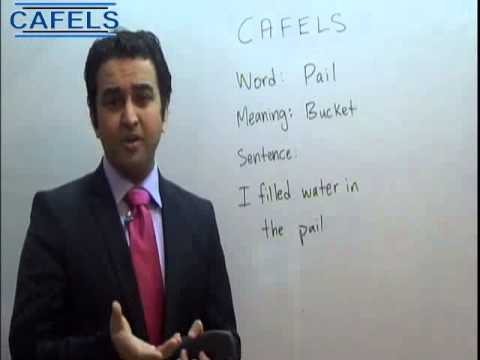CAFELS (Basic English): Pail Meaning and Sentence in Urdu/Hindi-Canada Qualified