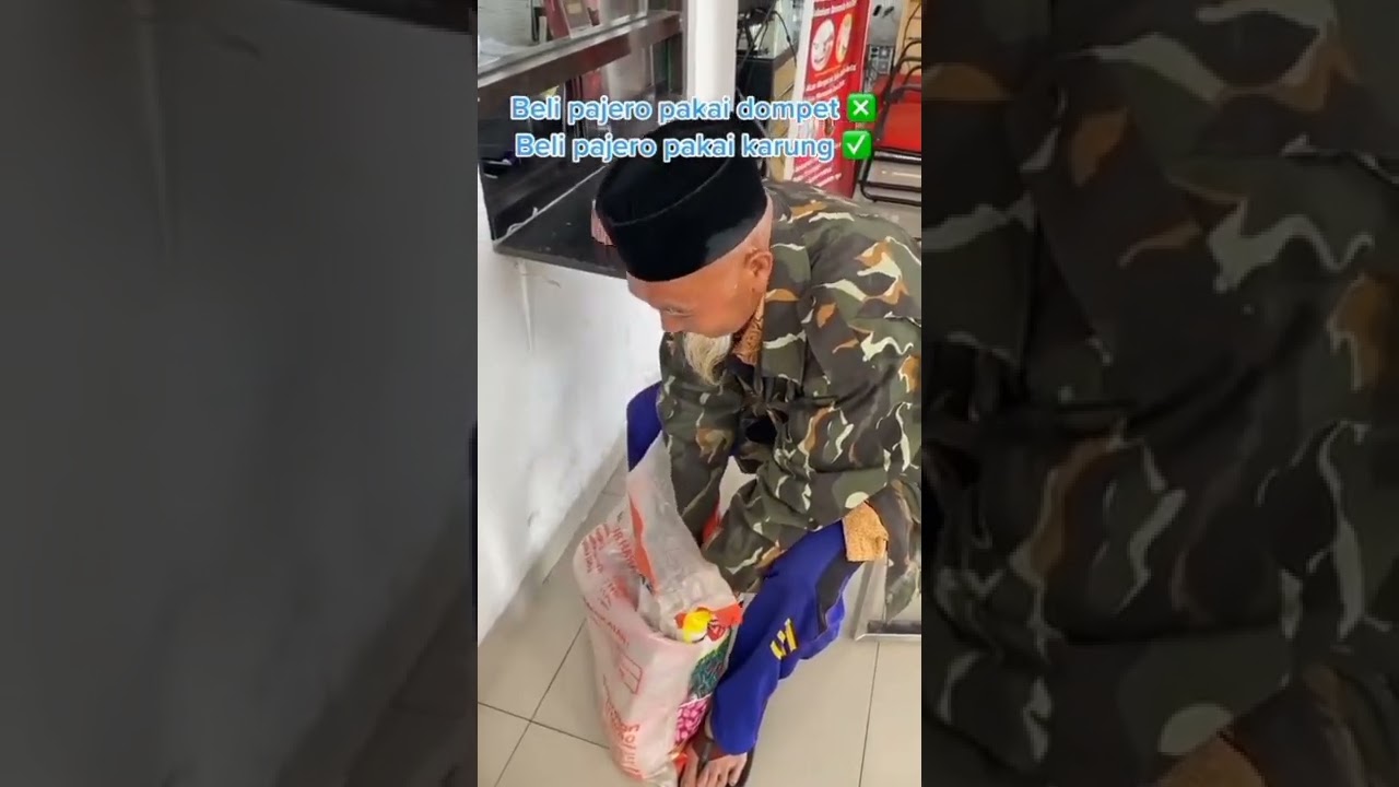 Viral seorang kakek bikin hebo beli mobil Pajero uangnya di keluarkan dari karung #shorts #viral