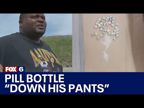Racine County I-94 drug arrest, pill bottle 'down his pants' | FOX6 News Milwaukee