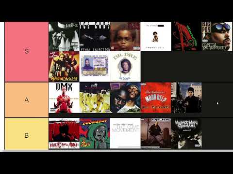 90s Rap Album Tier List