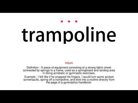 How to pronounce trampoline - Vocab Today