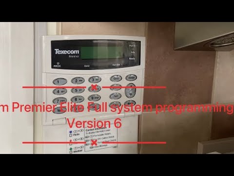Full programming for a Texecom Premier Elite.
