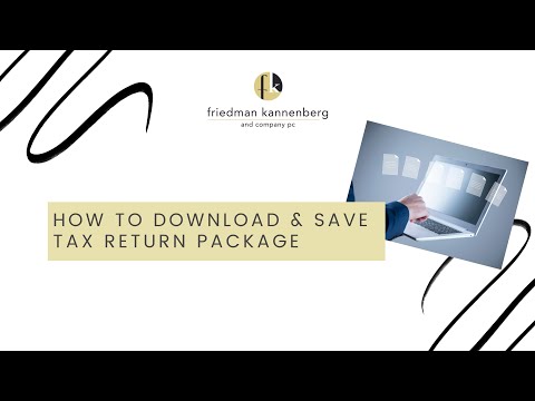 How To Download & Save PDF Tax Return