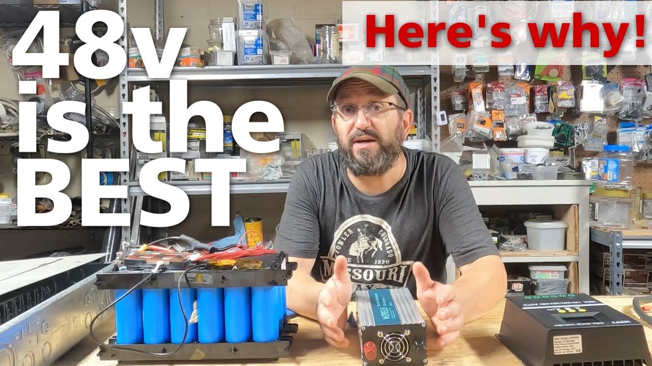 Is 48v the best voltage for SMALL off grid solar?  You will be surprised!  Under $300 to build!